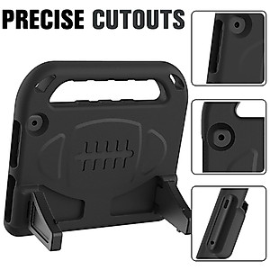 SUPNICE Kids Case for All-New Fire HD 8 & Plus 2020 & 2022- Lightweight Shockproof Handle with Stand Kid-Proof Case for Amazon Fire HD 8 inch Tablets (2022/2020 Release) - Black