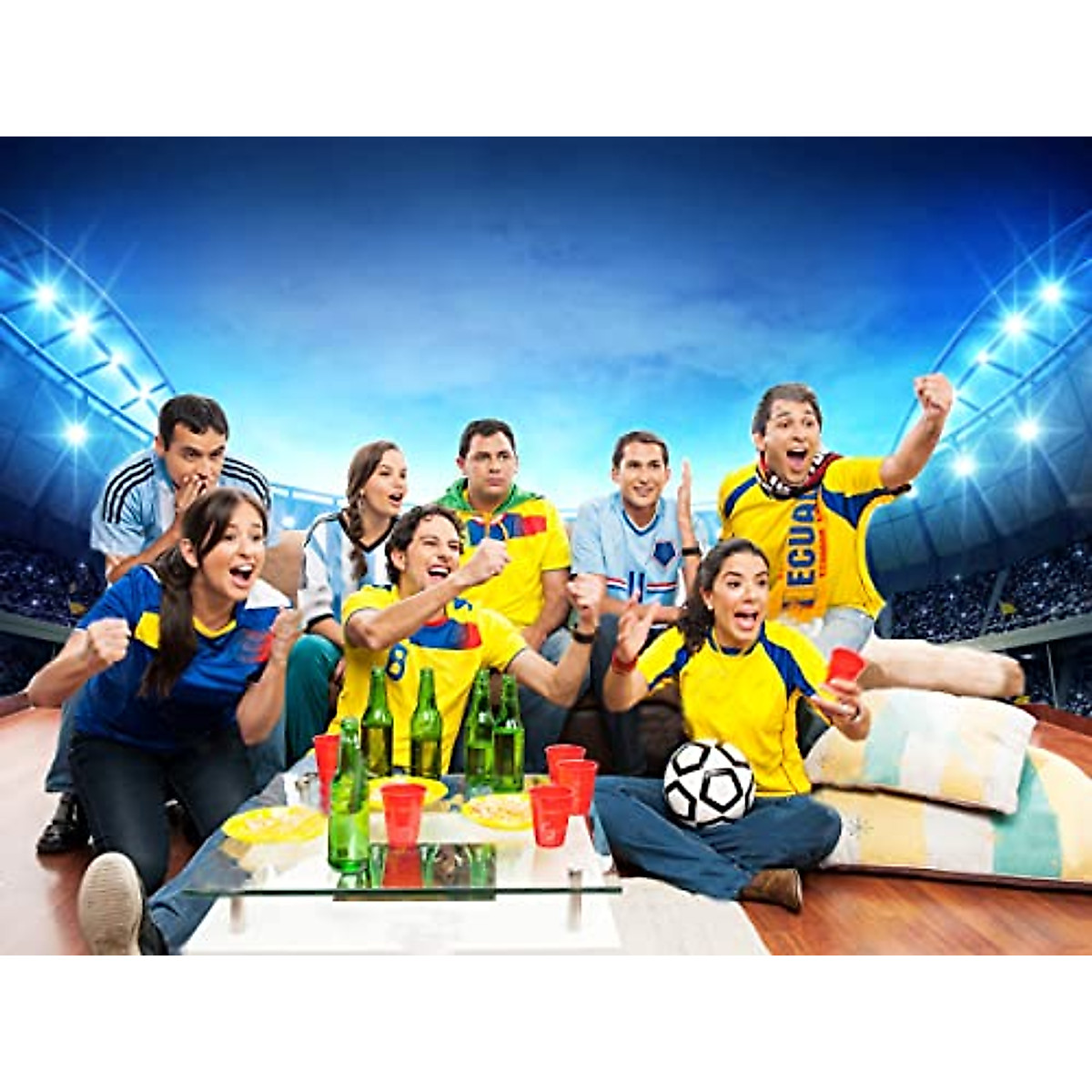 Super Bowl Sport Theme Party Decorations Football Backdrop Background for Tailgate Sports Birthday Party Cake Table Photo Booth Decoration (7x5ft)