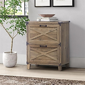 Saint Birch Oxford 2-Drawer Engineered Wood Lateral Filing Cabinet in Rustic Oak