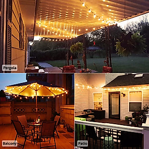 Brightown Pack of 25 G40 Led Replacement Bulbs Solar String Lights 1W Per Bulb fits E12 or C7 Candelabra Screw Base Sockets, 1.5 Inch Dimmable Light Bulbs for Indoor Outdoor, 3V, Warm White