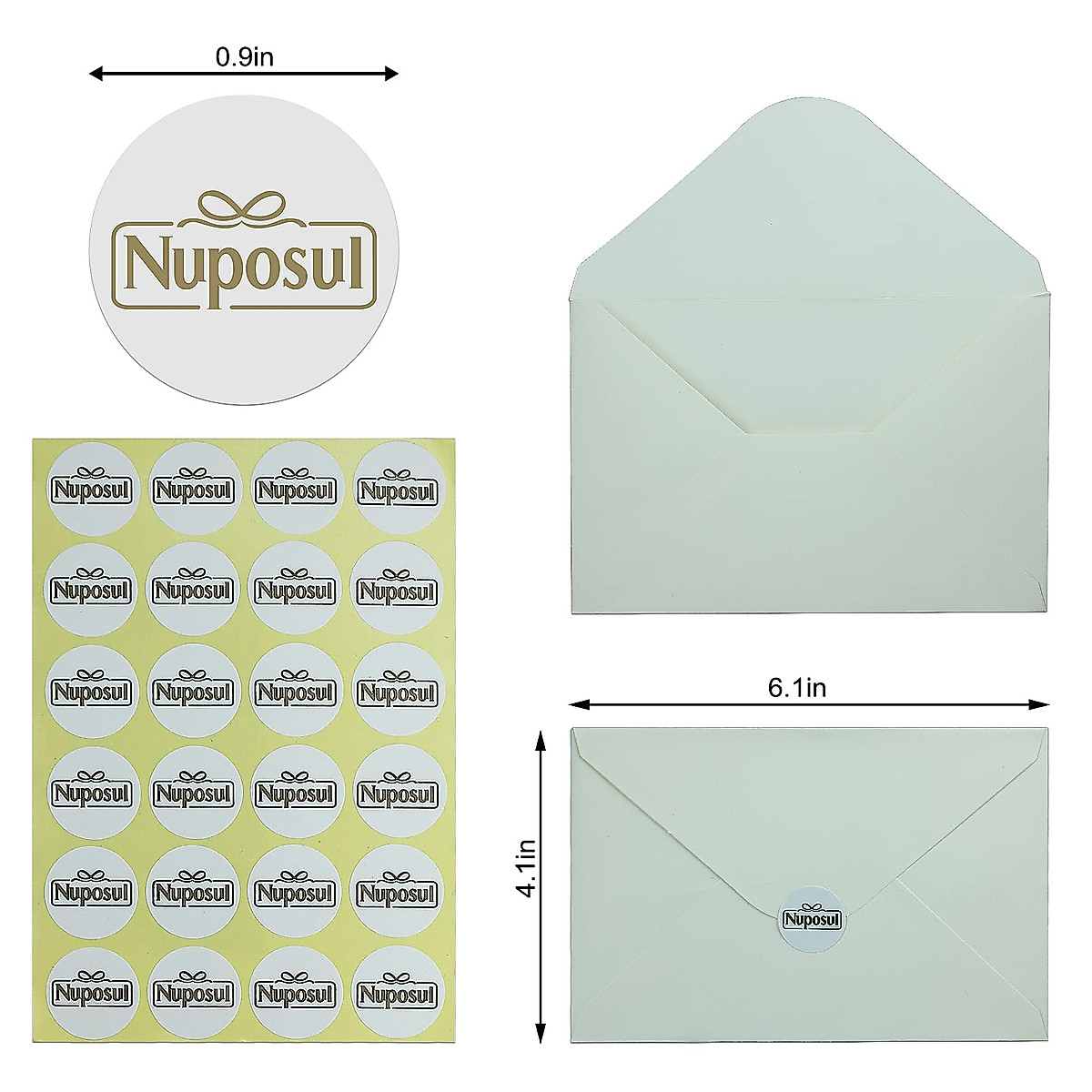 Nuposul Thank You Cards with Envelopes - 24 Blank Note Cards for All Occasion, Baby Showers,wedding, birthday party