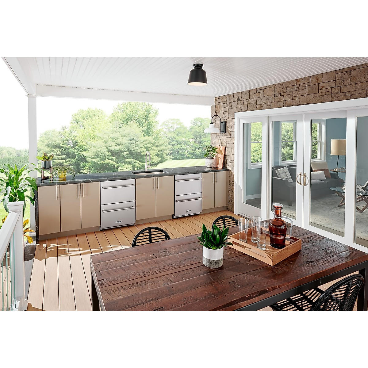 THOR Kitchen Indoor/Outdoor 24-Inch Freezer Drawer in Stainless Steel - Model TRZ24U