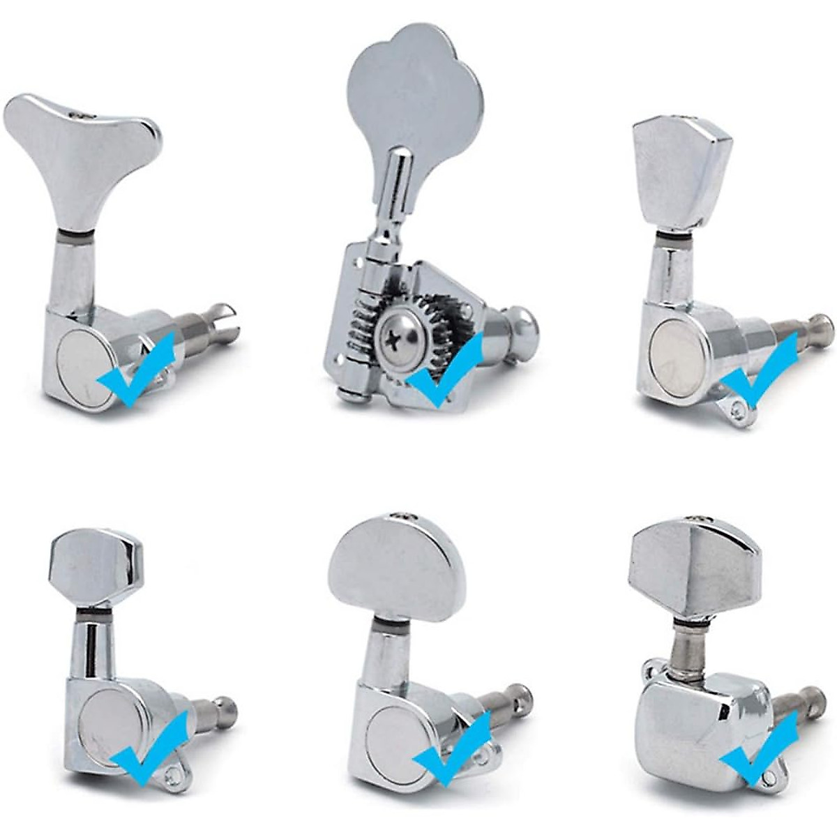 Hexagonal Drill Bit Tuning Peg Winder For Electric Acoustic Guitar Bass String Change Maintenance, Attaches to Power Screwdriver or Power Drill