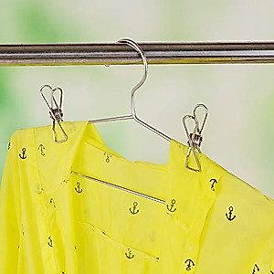 Clothes Pins 40 Pack Stainless Steel Clothesline Clips 2.2" ClothesPins Outdoor Indoor Laundry Drying Piece Clothesline Pins for Home and Office Fastener