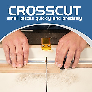 Fulton MDF Crosscut Sled for Table Saw | Aluminum Miter Slot Runners | Adjustable Stop & Transparent Guard | Cut Precise Accurate Miters | Cross Cut Sled For a Table Saw | Angle Table Saw Sled Kit