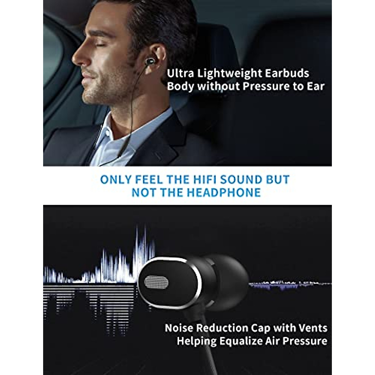 USB C Headphones Wired Earphones HiFi Stereo Type C Earbuds Noise Canceling in-Ear Headset with Mic Volume Control Bass for Samsung S23 S22 Ultra S21 FE S20 A53 Fold4 Pixel 7 6 6a 5 iPad Pro MacBook