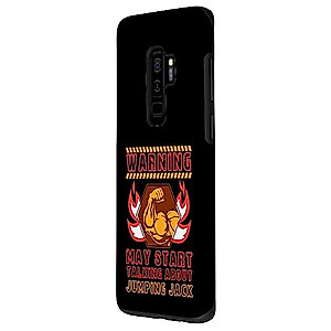 Galaxy S9+ Jumping Jack Funny Workout Humor Gym Fitness Health Case