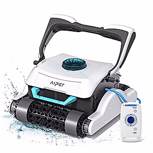 AIPER Corded Robotic Pool Cleaner with Remote Control,Waterline Scrubbing, Powerful 200W Triple Motors,Great Pool Robot Vaccum Ideal for Inground Pools, Gray (Orca 2000)