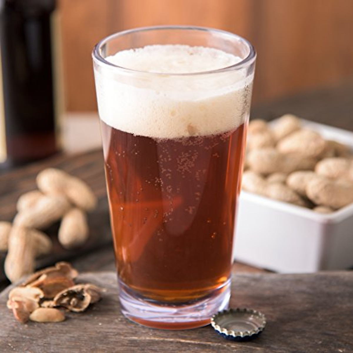 Carlisle FoodService Products Alibi Round Glass Clear Glass for Restaurants, Catering, Kitchens, Plastic, 16 Ounces, Clear