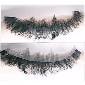 Aimeely Mens Simulation Fake beard Human Hair Mustache Makeup Cosplay Props (2#)