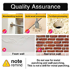 HOHXEN High Speed Steel Wood Boring/Spade/Paddle - Drill Bit Set 12-40mm