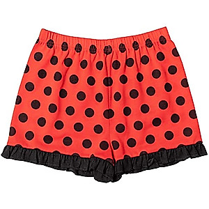 Miraculous Ladybug Little Girls Pajama Shirt and Shorts Polka Dots Red 7-8