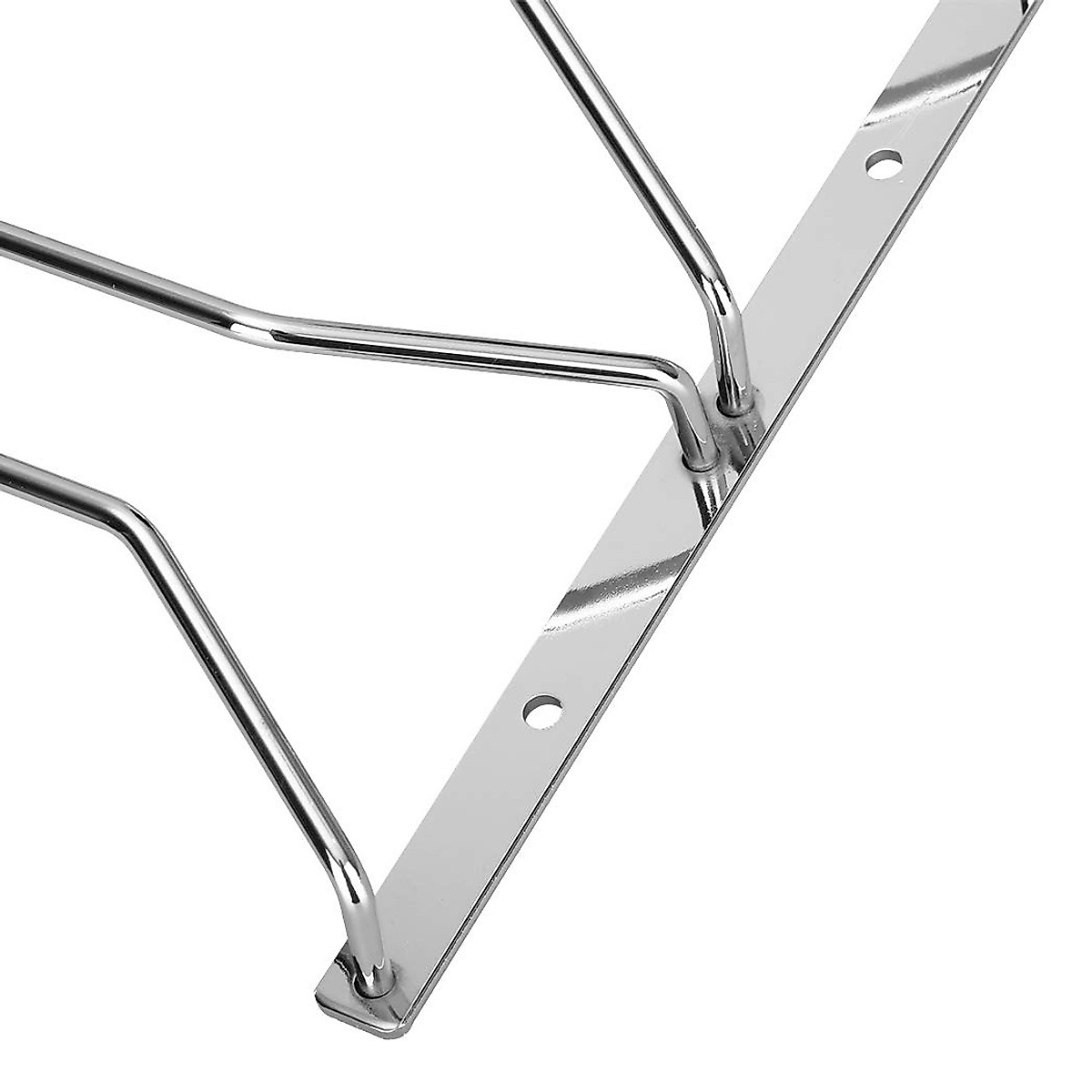 Dianoo Wine Glass Stemware Rack Holder Wine Glass Rack Under Cabinet With Screws Chrome Finish 22CM 3 Rows