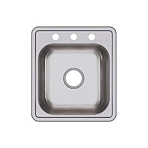 Elkay D117193 Dayton Single Bowl Drop-in Stainless Steel Bar Sink 17 x 19