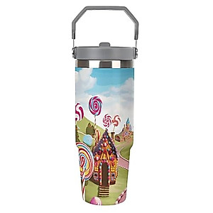 SYJTGDE Large Capacity Car Cup Candy Land_76682316 Fashionable Upgrade Car Cup Advanced And Beautiful Travel Cup