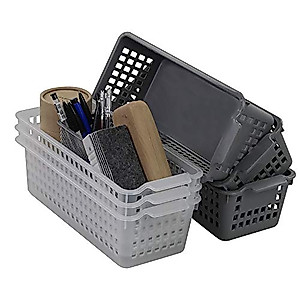 DynkoNA Small Storage Baskets Set of 6, Plastic Baskets For Organizing