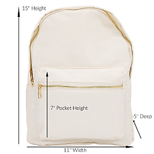 Phlox Collective Nylon Backpack, Fashion Backpack, for Women, Men, and Kids (Nude)