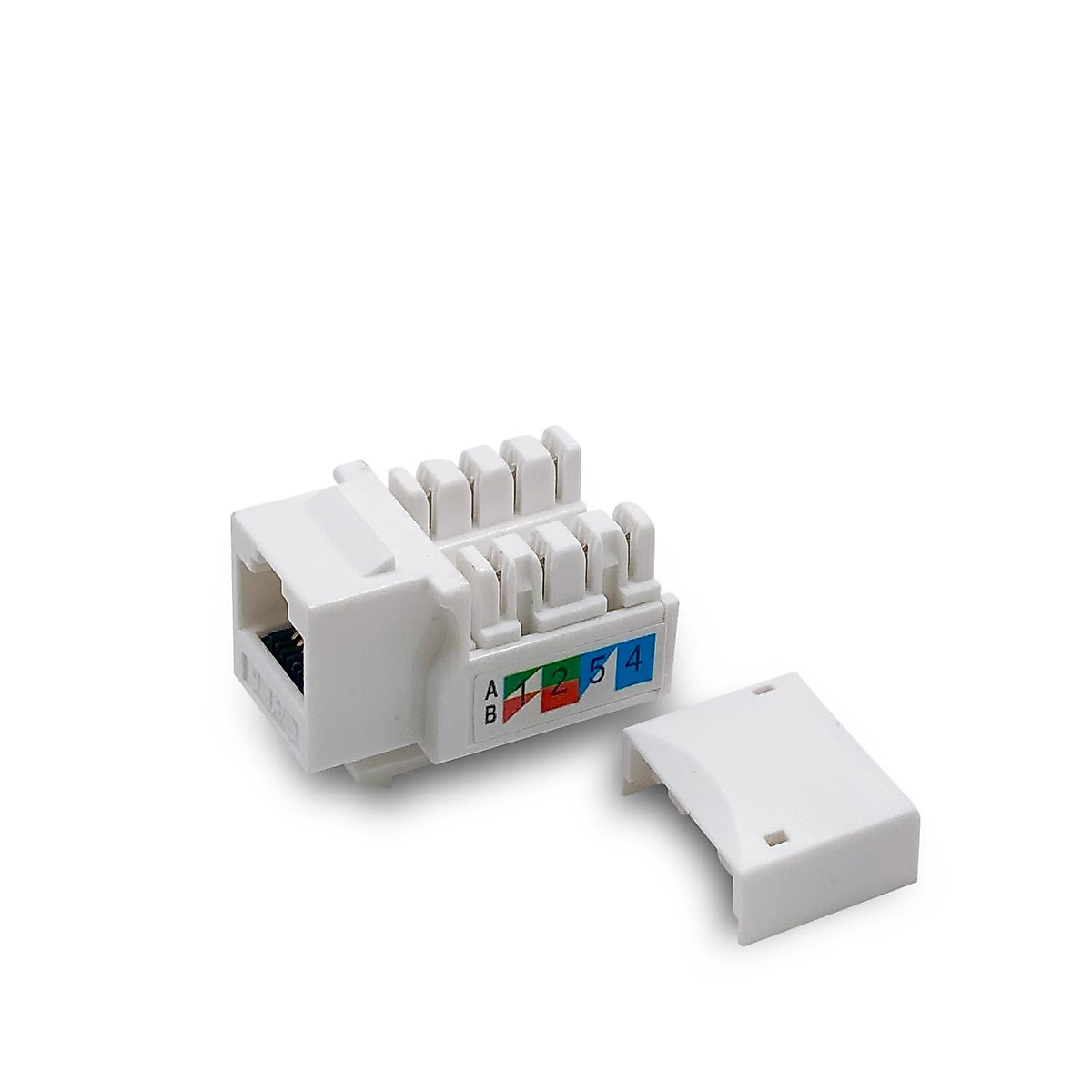(10-Pack) Cat6 Keystone Jack - [UL LISTED] - Ethernet Wall Jack - Wall Cat6 - Cat6 Network Coupler - Keystone Jack - Cat5/5e/6 compatible - Cat6 Network Coupler