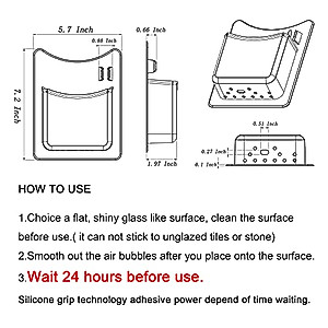 Frafuo Shower Toothbrush Holder for Bathroom-Waterproof Black Toothbrush Holders for Bathrooms Designed Holes in Bottom-Silicone Toothbrush Holder for Shower Silicone Grip Technology