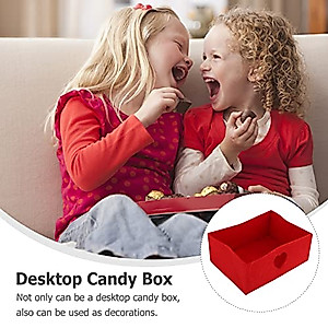 BESTOYARD 2pcs Valentines Day Gift Box Cotton Storage Baskets Fabric Storage Bins Organizer Baskets Sturdy Gift Boxes Fabric Storage Cubes for Organizing Sturdy Storage Basket