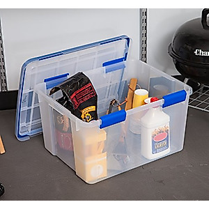 IRIS USA WSB-S/SD Combo WeatherShield 26.5 and 44 Quart Storage Box, Clear