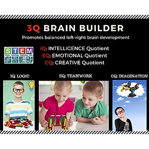 Whirligig STEM Toys for Girls & Boys | Building Blocks for 5 Year Old+ | Creative Construction Educational Engineering Set | 106 Pieces | Best Kids Gift Kit for Ages 5, 6, 7, 8, 9, 10 Yr.