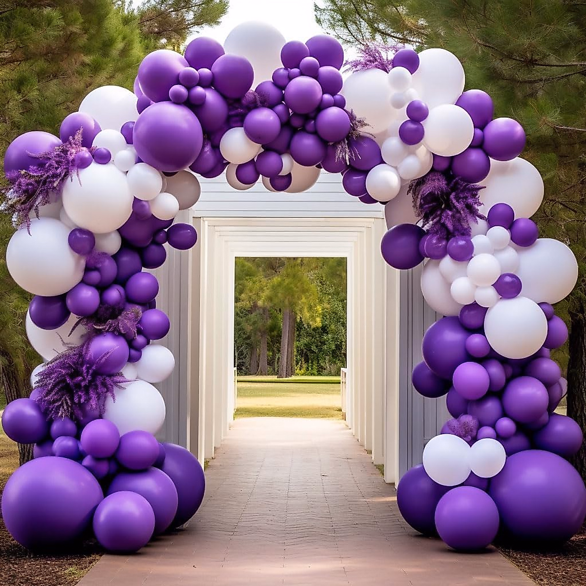 Pastel White Balloons-Double Stuffed White Balloons Different Sizes Latex Matte White Balloon Garland White Balloon Arch Kit for Birthday Baby Shower Wedding Bridal Shower Party Decorations