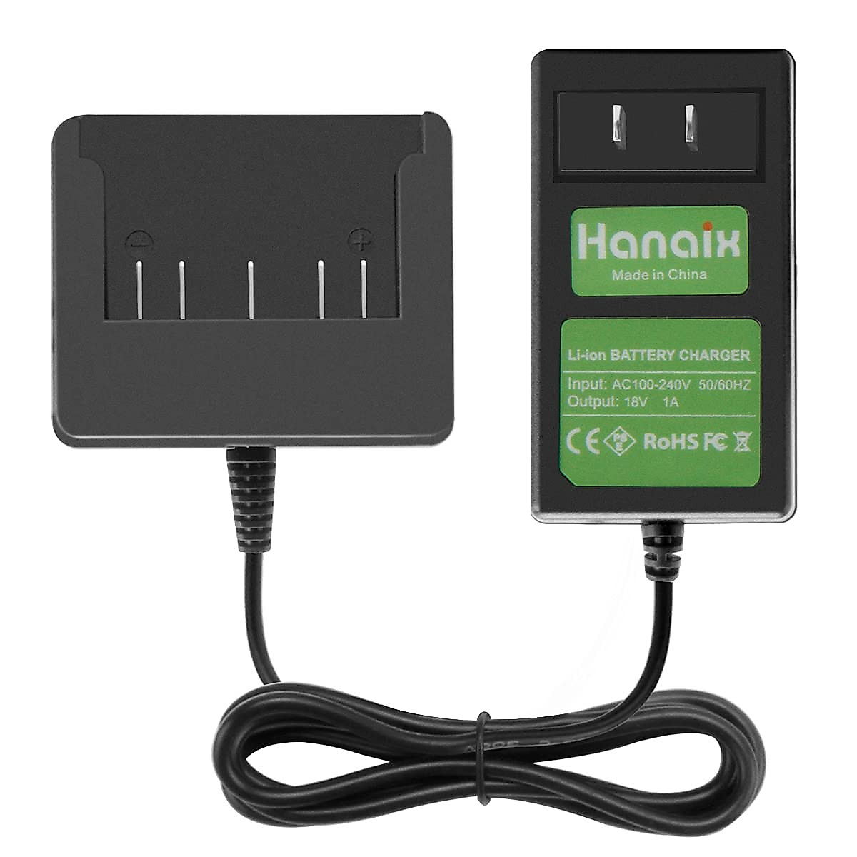 Hanaix Li-ion 18v Battery Charger for Bosch BAT609 BAT609G BAT610G BAT618 BAT618G BAT619 BAT619G BAT620 BAT622 2607336169 2607336170 2607336236 2607336091 2607336092 2607336815