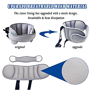 StoHua Baby Car Seat Head Support Band - Comfortable Head & Neck Pillow Support, AdjustableCar Seat Neck Relief, Grey
