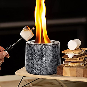 Tabletop Fire Pit, CANAGROW Indoor Outdoor Protable Mini Tabletop Fireplace Fire Bowl, Personal Ethanol Fireplace for Outside Patio Balcony, Fuel Tank & Silicone Pad Included, No Fuel