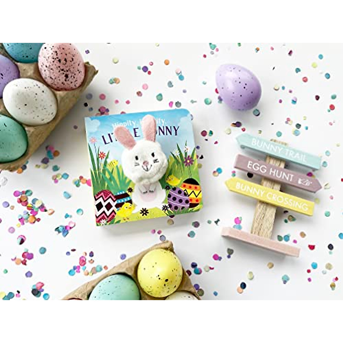 Hippity, Hoppity, Little Bunny - Finger Puppet Board Book for Easter Basket Gifts or Stuffer Ages 0-3