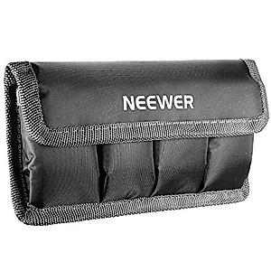 Neewer DSLR Battery Bag/Holder/Case for AA Battery and lp-e6/ lp-e8/ lp-e10/ lp-e12/ en-el14/ en-el15/ fw50/ f550 and More, Suitable for Battery of Nikon D800, Canon 5DMKIII, Sony A77