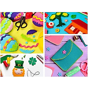 FabricLA Felt Fabric | 72" inches Wide & 1.6mm Thick | Non-Stiff, Soft Fabric Material | Felt Fabric by The Yard | Soft Felt Roll for Crafts, Sewing and Padding | Half Yard White