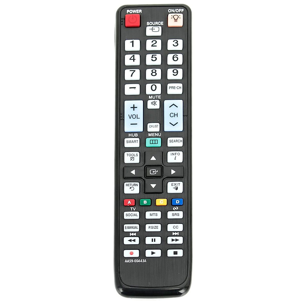 AA59-00443A Replacement Remote Control fit for Samsung TV UN32D6000 UN40D6000 UN46D6000 UN55D6000 UN40D6050 UN46D6050 UN55D6050 UN32D6000SF UN40D6000SF UN46D6000SF UN55D6000SF AA59-00442A AA59-00441