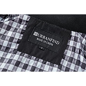 URBANFIND Men's Sports Shell Jacket Lightweight Windbreaker Outdoor Recreation Coat US L Black