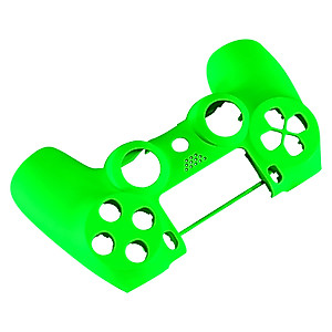 eXtremeRate Neon Green Soft Touch Custom Faceplate Shell Compatible with ps4 Slim Pro Controller CUH-ZCT2 JDM-040/050/055 - Controller NOT Included