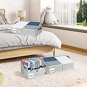 homsorout 3 packs small trapezoid storage bins, blended