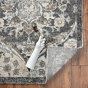 LUXE WEAVERS Euston Collection 8064 Grey 8x10 Modern Oriental Area Rug