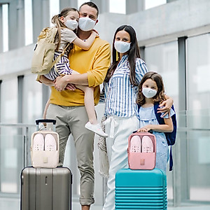 Windyun 2 Pcs Shoe Bags for Travel Holds 3 Pair of Shoes Travel Shoe Bag for Packing Portable Shoe Cubes for Travel and Daily Use(Pink, Beige)