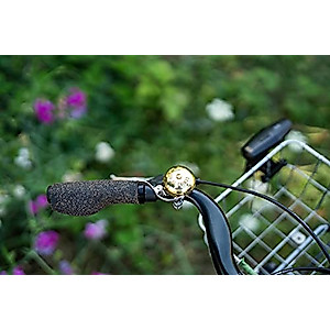 Portland Design Works | King of Ding II Brass Bell, Coming in Hot Edition, Gold, 22.2-25.4mm Handlebars