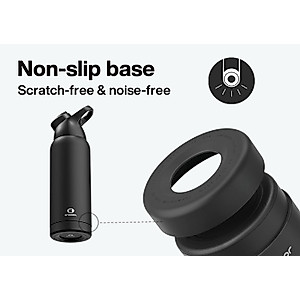 ENCOOL Insulated Stainless Steel Water Bottle with Straw and Carry Loop, Double Wall Cold for 36 Hours, Tritan Leak Proof Lid for Sports, Travel, 32 oz, Black Night