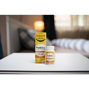 ProBiora Oral-Care Chewable Probiotic Tablets | Probiotic Supplement for Women & Men | Healthier Teeth & Gums | Fresher Breath | Whiter Teeth | Better Overall Health | 30 Count | Orange