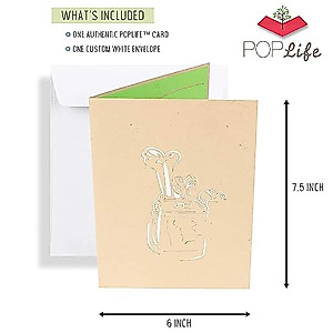 PopLife Golf Cart 3D Pop Up Father’s Day Card - Happy Anniversary, Retirement Gift, Valentine's Day card for Him, Birthday - Golfing Gift for Husband, Card for Golfers - for Son, Father, Grandpa