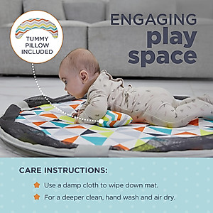 5 in 1 Baby Play Gym and Ball Pit - Baby Gym with 6 Toys, Balls, Tummy Pillow, Tummy Time Play Mat - Easy to Set Up Baby Activity Mat - Baby Gym Ball Pit - Infant Playmats for Boy & Girls