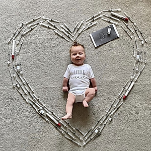 Bump and Beyond Designs Baby-Boys Surprise Pregnancy Announcement Little Miracle Leotard White, 0-3 Months