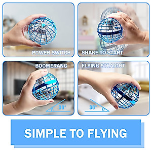 Flying Ball Toys Mini Drone Flying Ball 360 Rotating Magic Controller USB Rechargeable Built-in RGB Lights Magic Flying Toys,Great Surprise and Safe Gift for Kids Outdoor Indoor [2023 Upgraded]