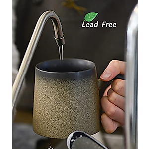 SHANYANTAOCI Chinese style Ceramic Coffee Cup，12 oz Coffee Mug Ceramic Cup Frosted and Matte, Unique Tea Mug for Home and Office, Modern Drinking Cup Water, Original Gifts for Birthday and Christmas