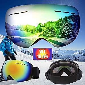 Senston Ski Goggles, Double Lens Snowboard Goggles with Anti-Fog/UV Protection & OTG Style