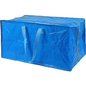 Extra Large Moving Bags with Zippers (Pack of 4) Big Storage Space - Best for Moving, Storage & Laundry - Blue Bags