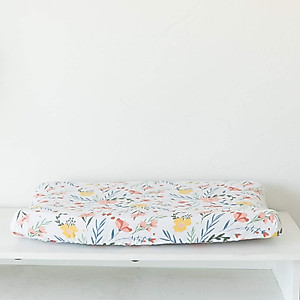 Graced Soft Luxuries Fitted Changing Pad Covers 100% Breathable Cotton for Girls, (Floral Burst)